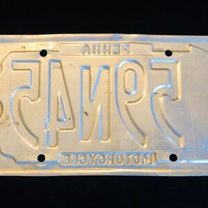 Vintage Original 1982 PA Motorcycle License Plate - Etsy