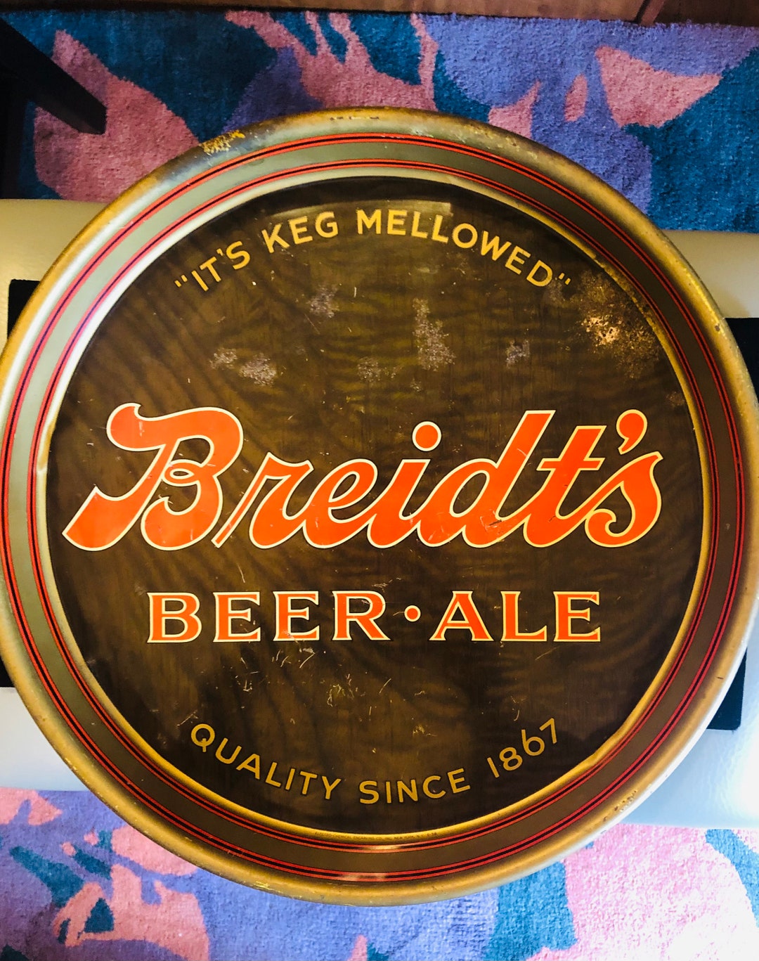 Vintage Original Breidt’s 13 Inch Beer Tray in Good Condition - Etsy