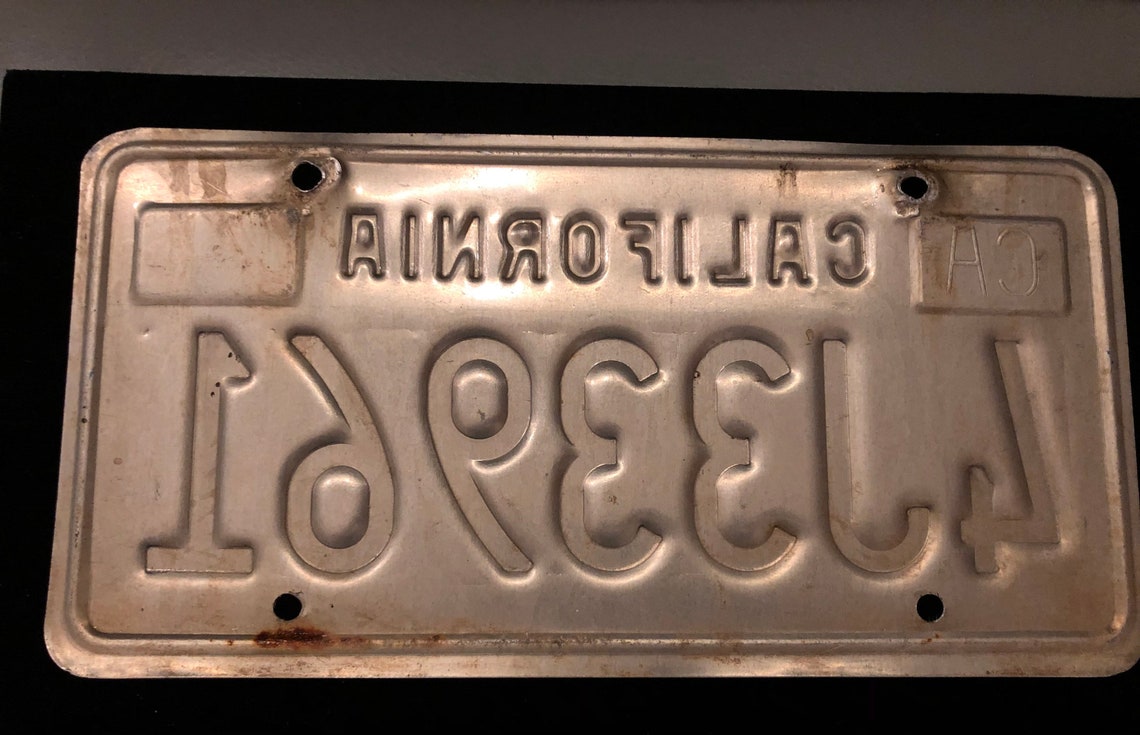 Vintage Original 1980s California License Plate in Excellent | Etsy