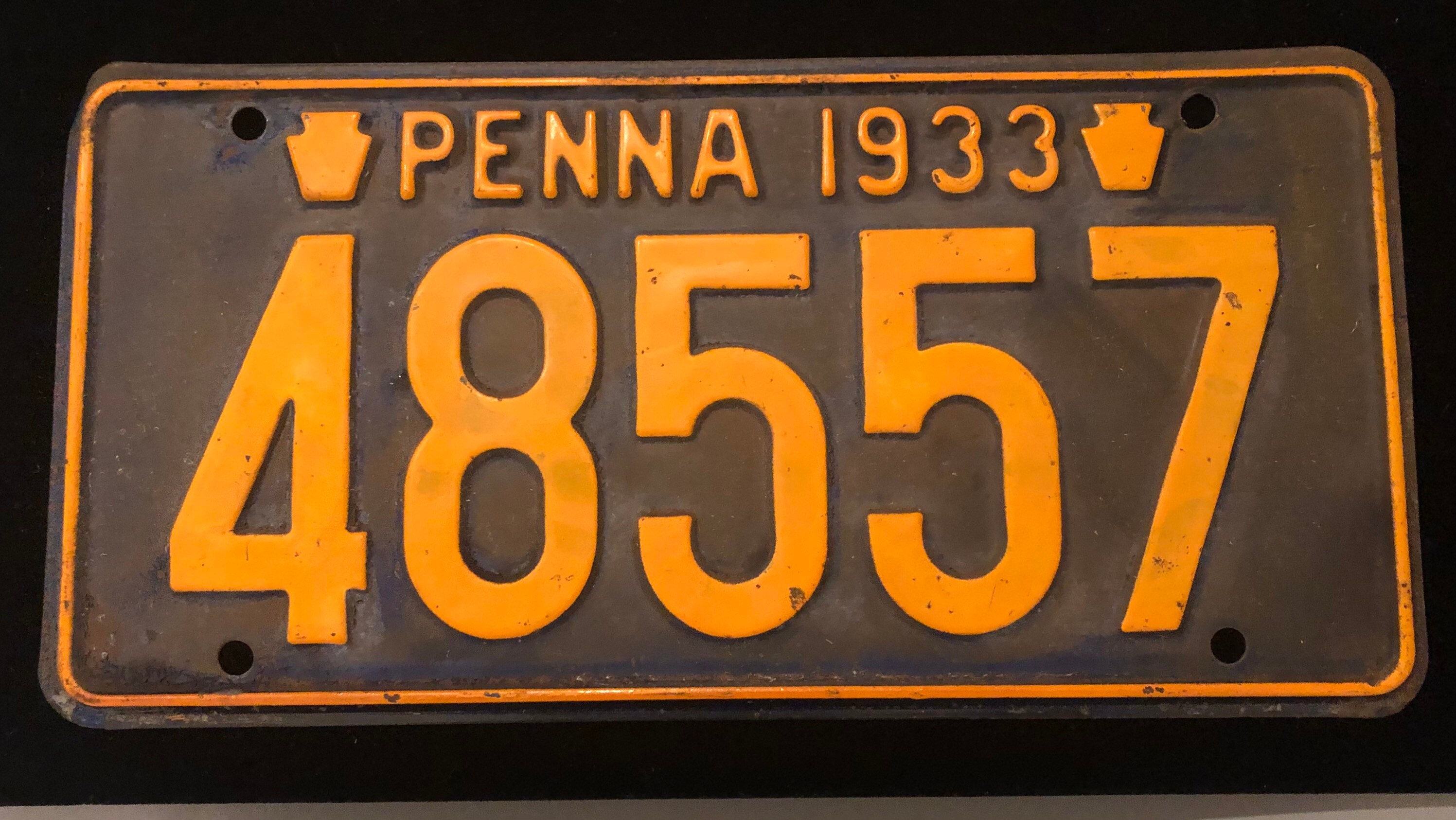 Vintage Original 1933 PA License Plate in Excellent Condition - Etsy