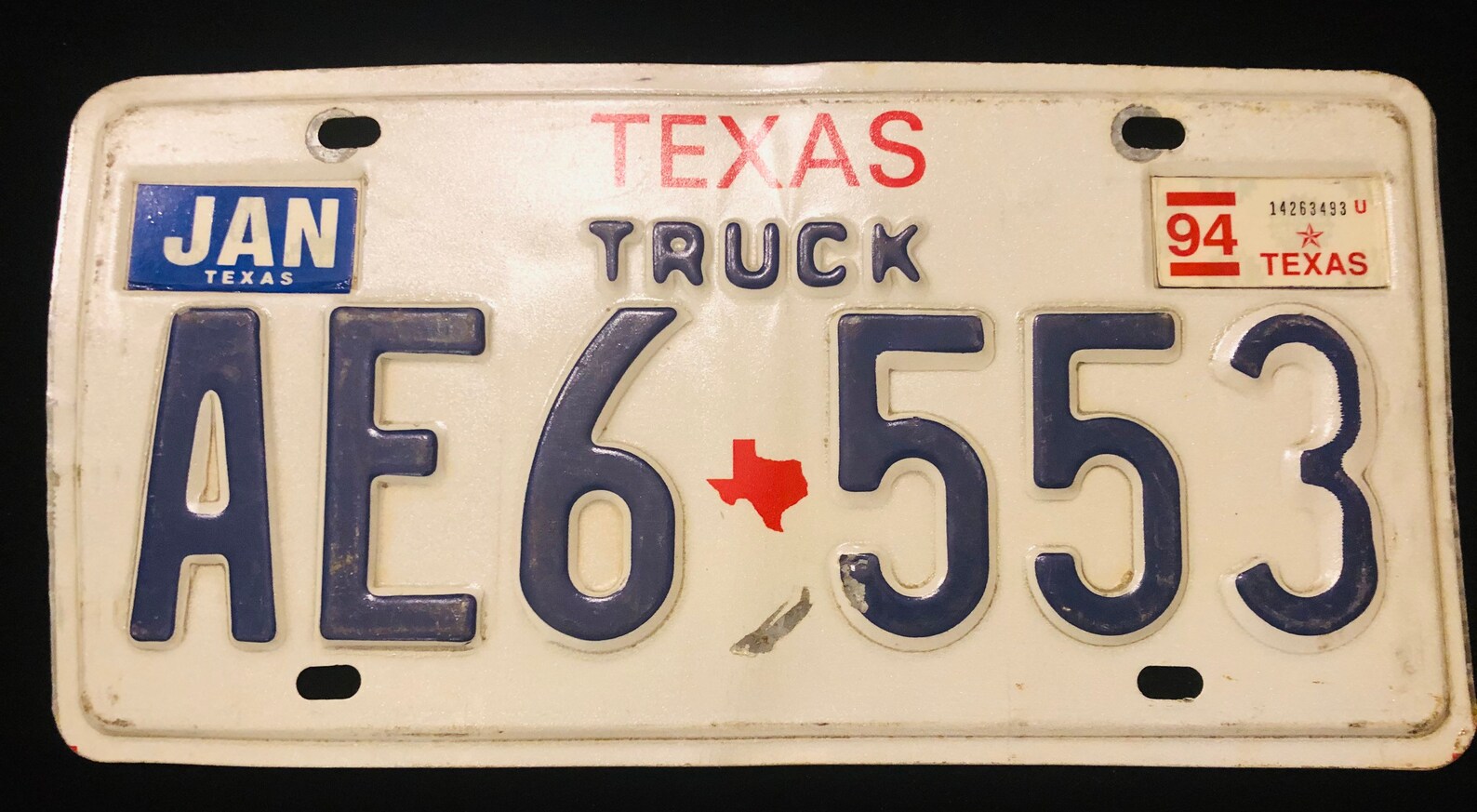 Vintage Original 1994 Texas Truck License Plate in Good Condition - Etsy