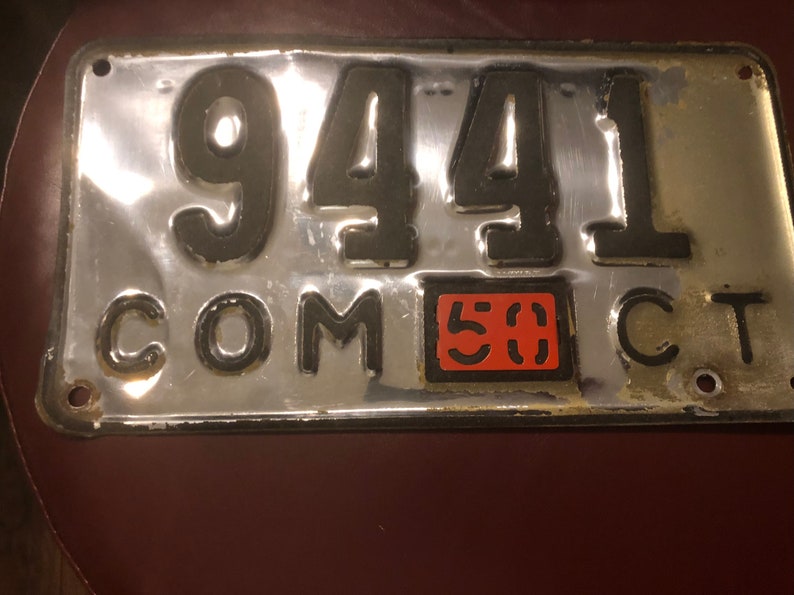 Vintage Original 1950 Connecticut Commercial License Plate in - Etsy