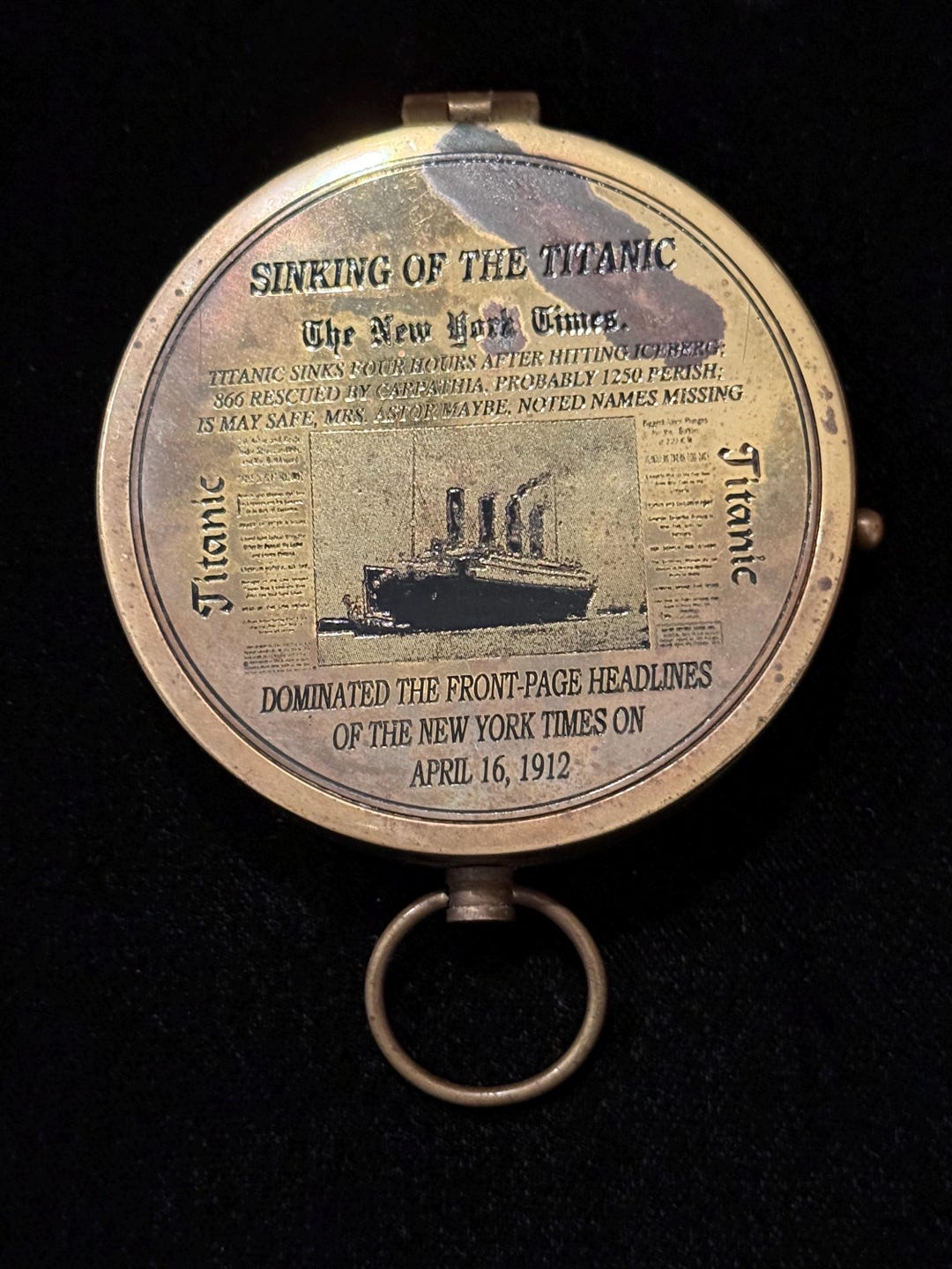 Vintage Brass Titanic Commemorative Compass in Wirking Condition - Etsy
