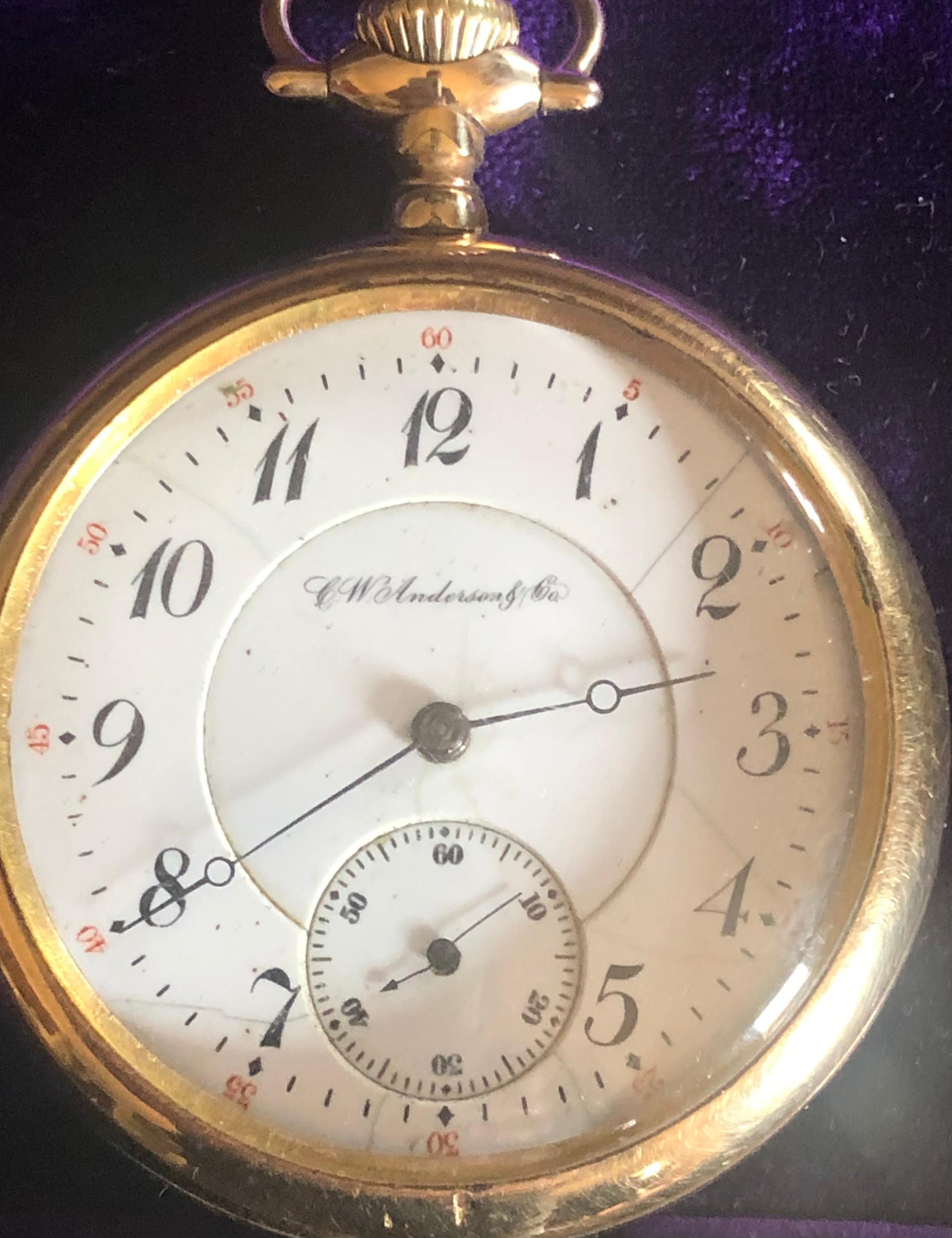 Vintage Original 17 Jewel C W Anderson &co Gold Filed Monogrammed Lever ...