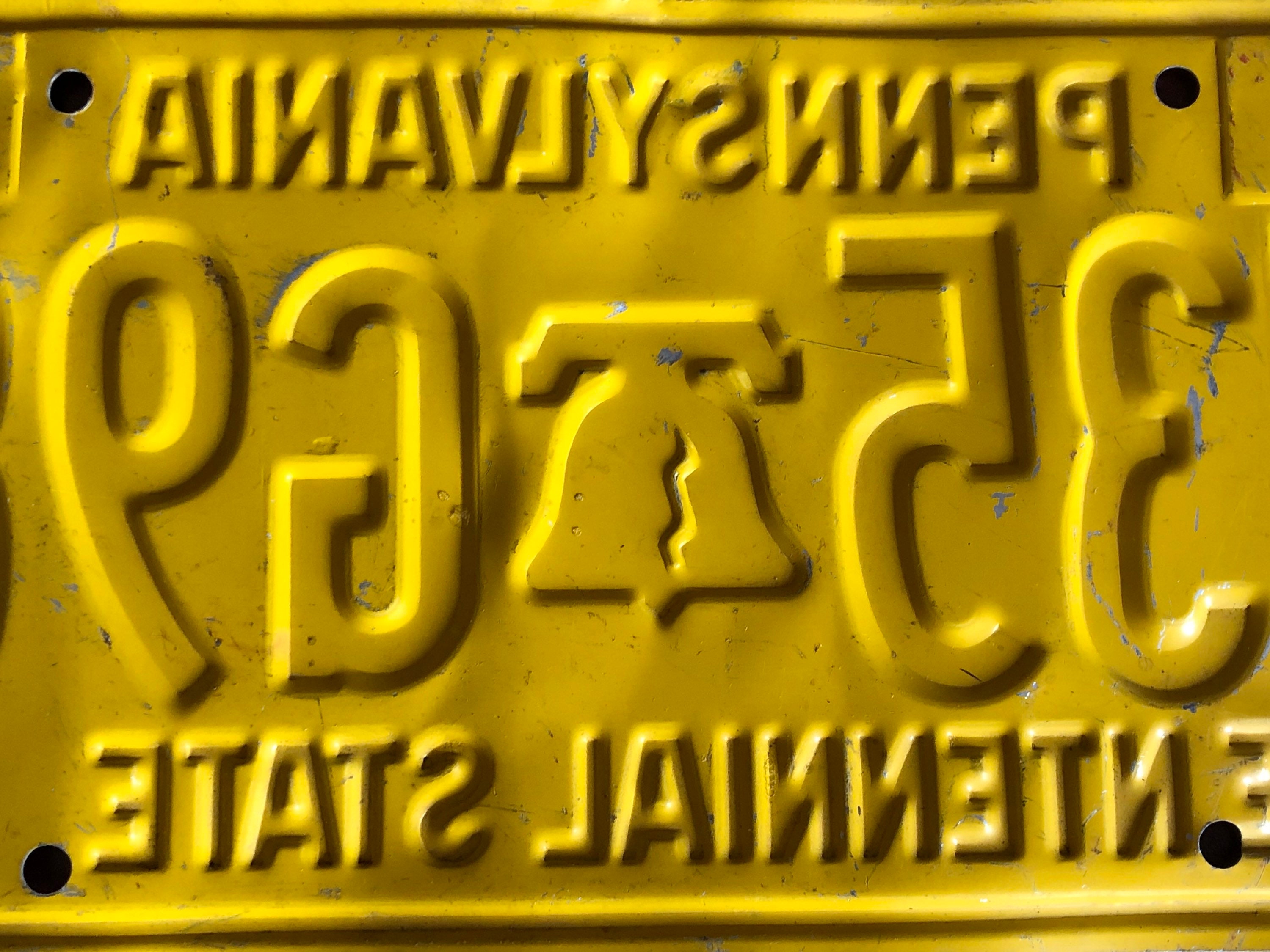 1976 PA License Plate liberty Bell Bicentennial State 76 in - Etsy