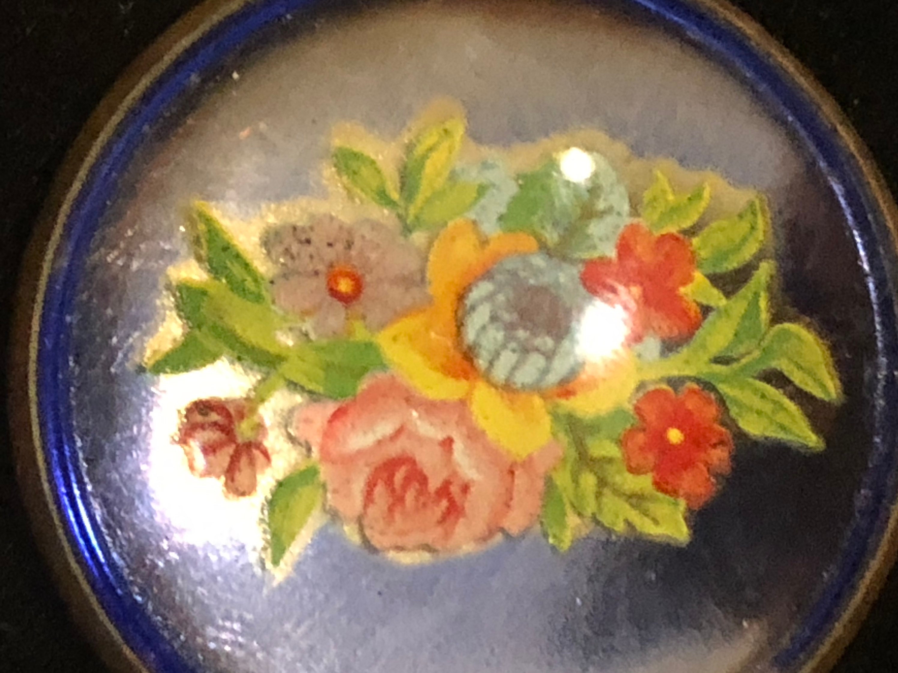 Beautiful Victorian Vintage Floral Glass Rosette in Excellent Condition ...