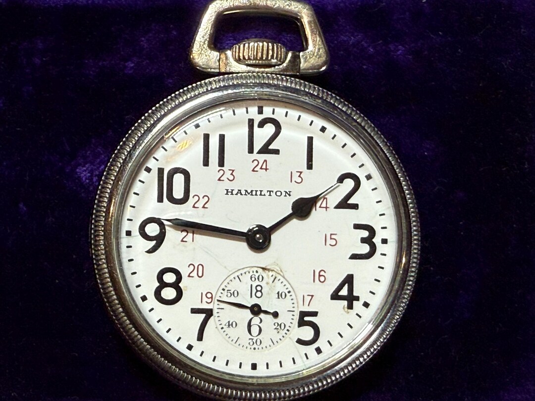 WW2 Military Original Mechanical 21 Jewels Hamilton Lever Set 992 B in ...