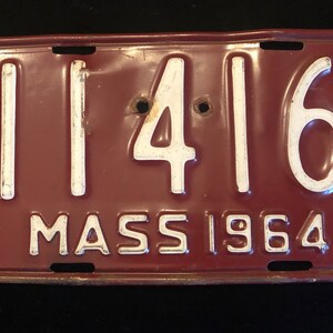 Vintage 1964 Massachusetts Motorcycle License Plate - Etsy