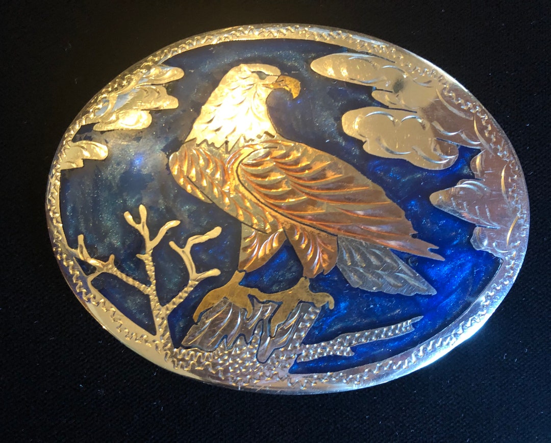 Hand Crafted Vintage Bald Eagle Stainless Steel Belt Buckle - Etsy