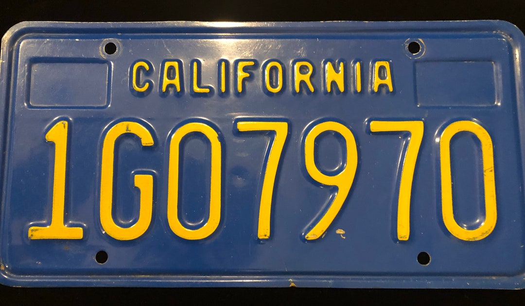 Vintage 1980s California License Plate in Mint Condition - Etsy