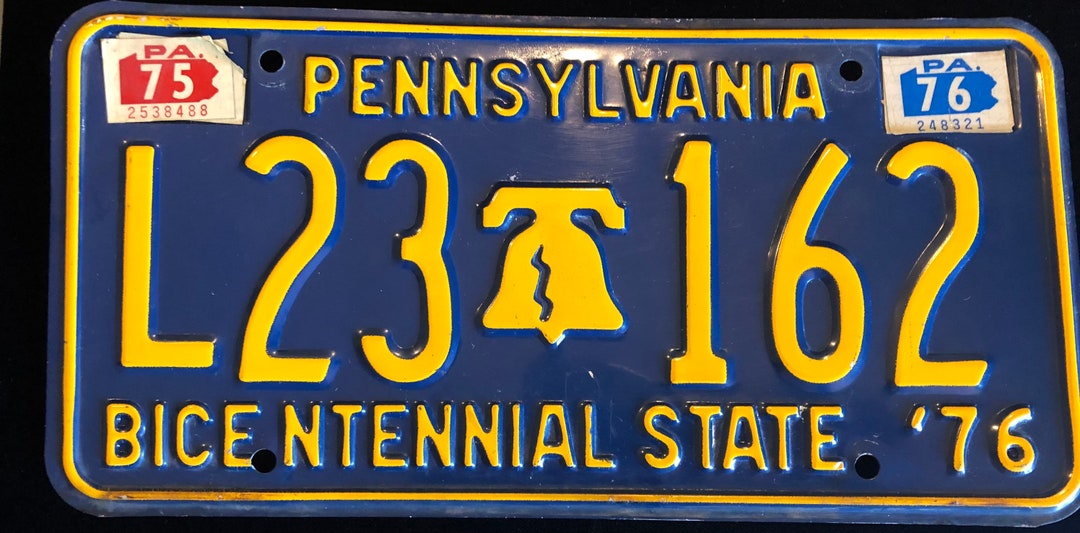 Vintage 1970s PA Bicentennial State ‘76 (liberty Bell) License Plate in ...