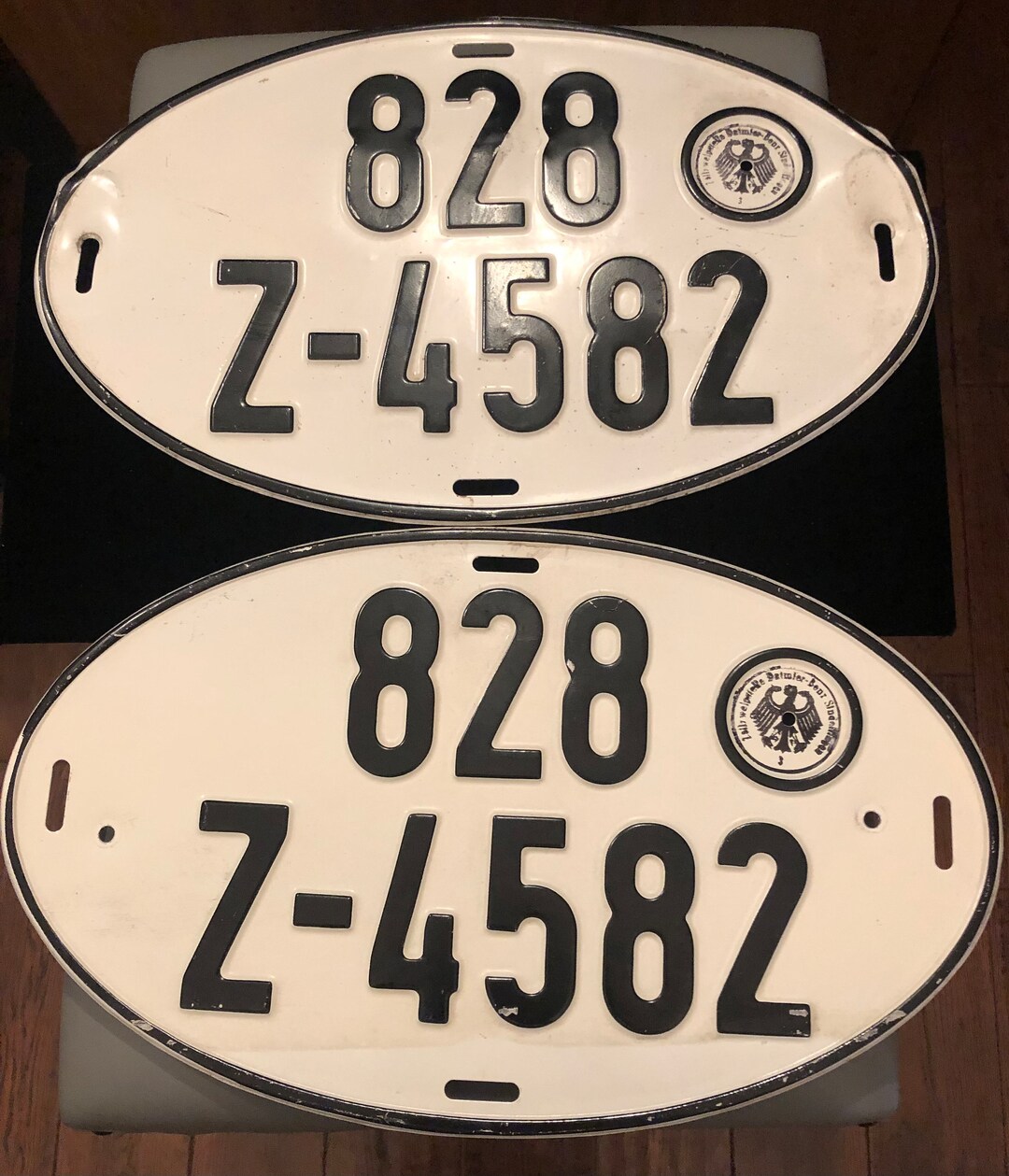 Vintage Matching Set of Two (2) Original 13 7/8 Inch West German Oval ...