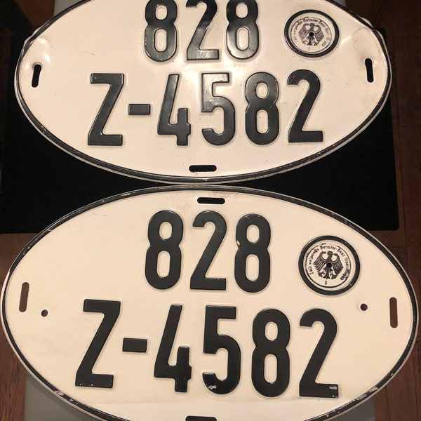 Vintage German License Plate - Etsy