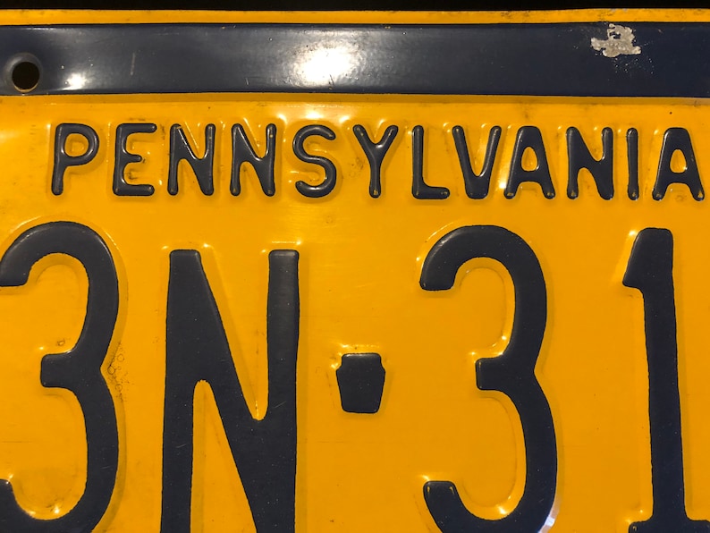 Vintage 1970 PA License Plate in Good Condition - Etsy
