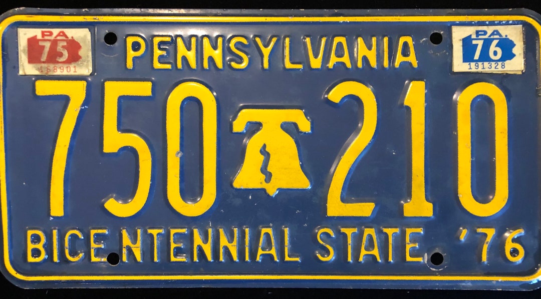 1970s PA Bicentennial State’76 License Plate in Good Condition - Etsy