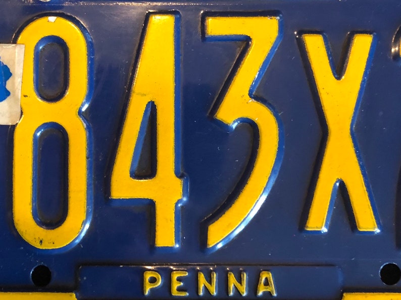 1976 Vintage Original PA Motorcycle License Plate in Mint - Etsy