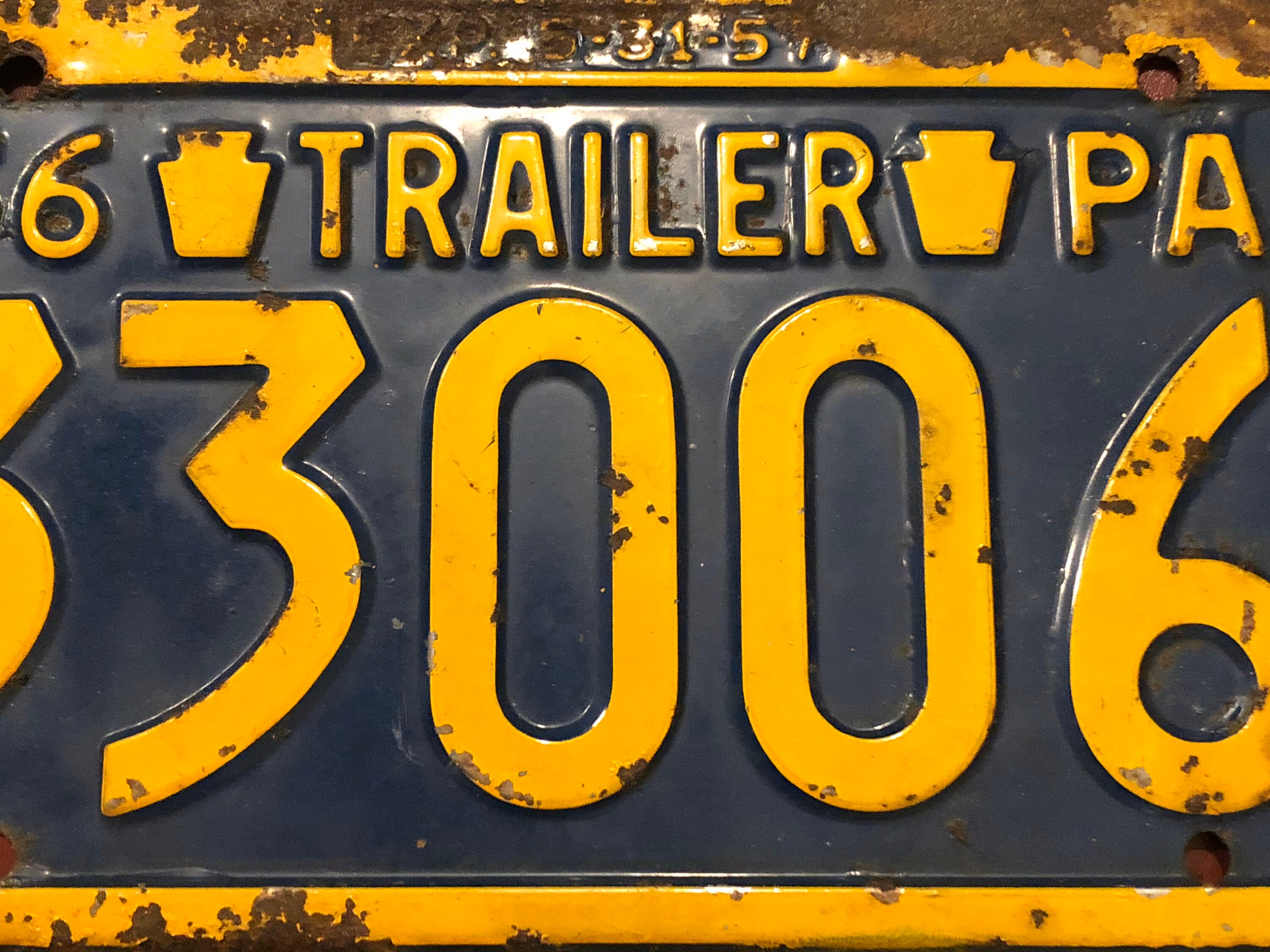 1956 Vintage Pa Trailer License Plate - Etsy Canada