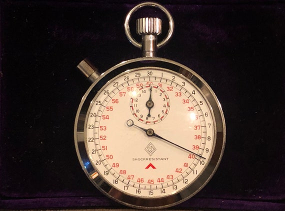 Vintage Swiss Stopwatch in Mint Condition - Gem