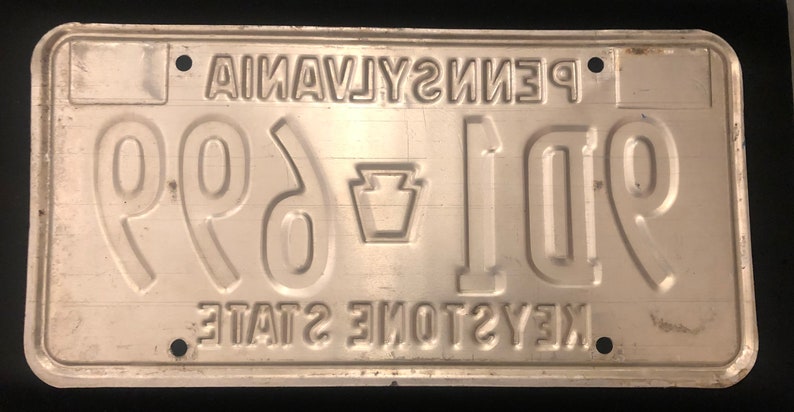 Vintage Original 1980s PA License Plate in Excellent Condition - Etsy
