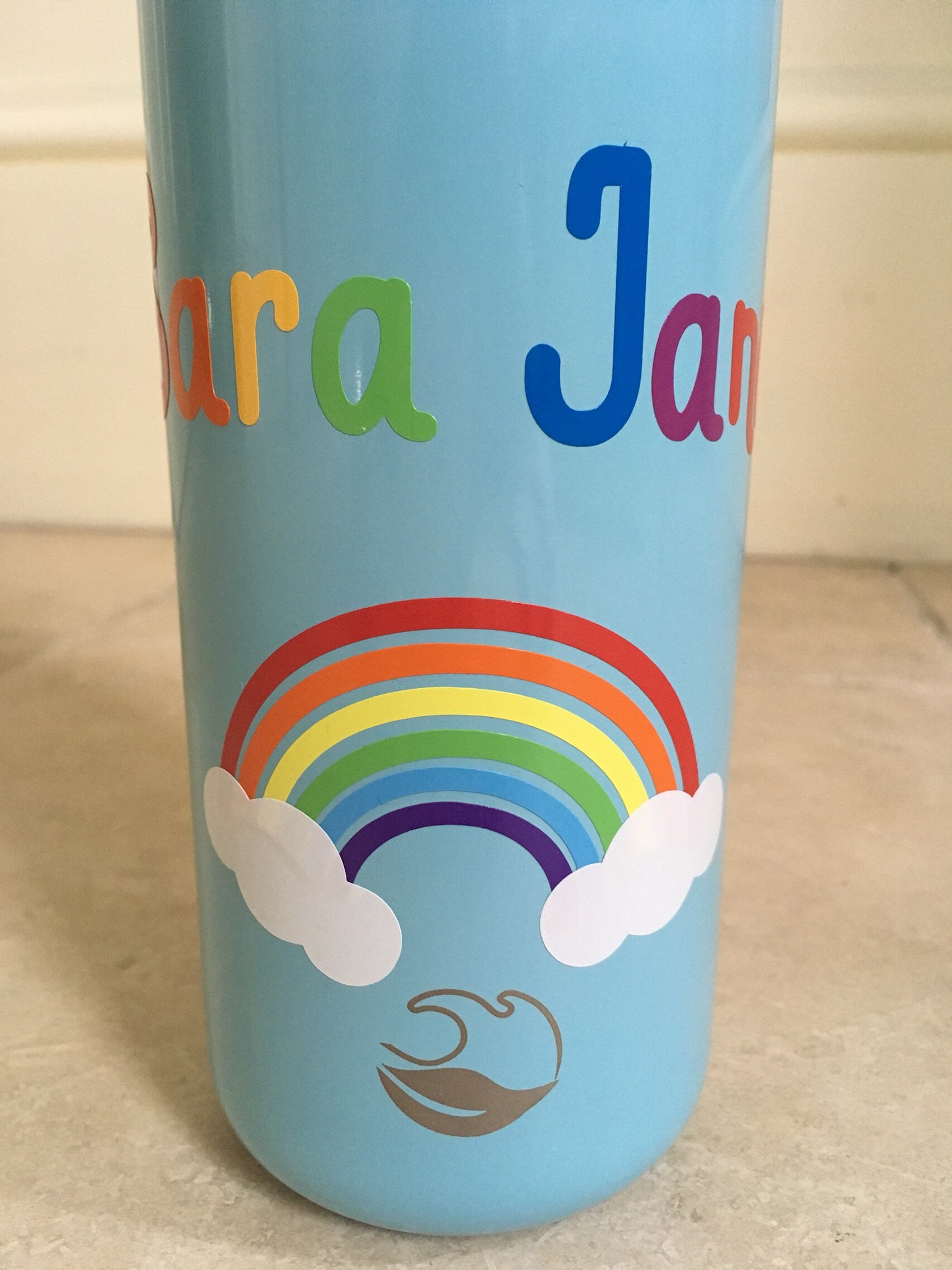 Rainbow Name Rainbow Decal Rainbow Rainbow Water Bottle | Etsy