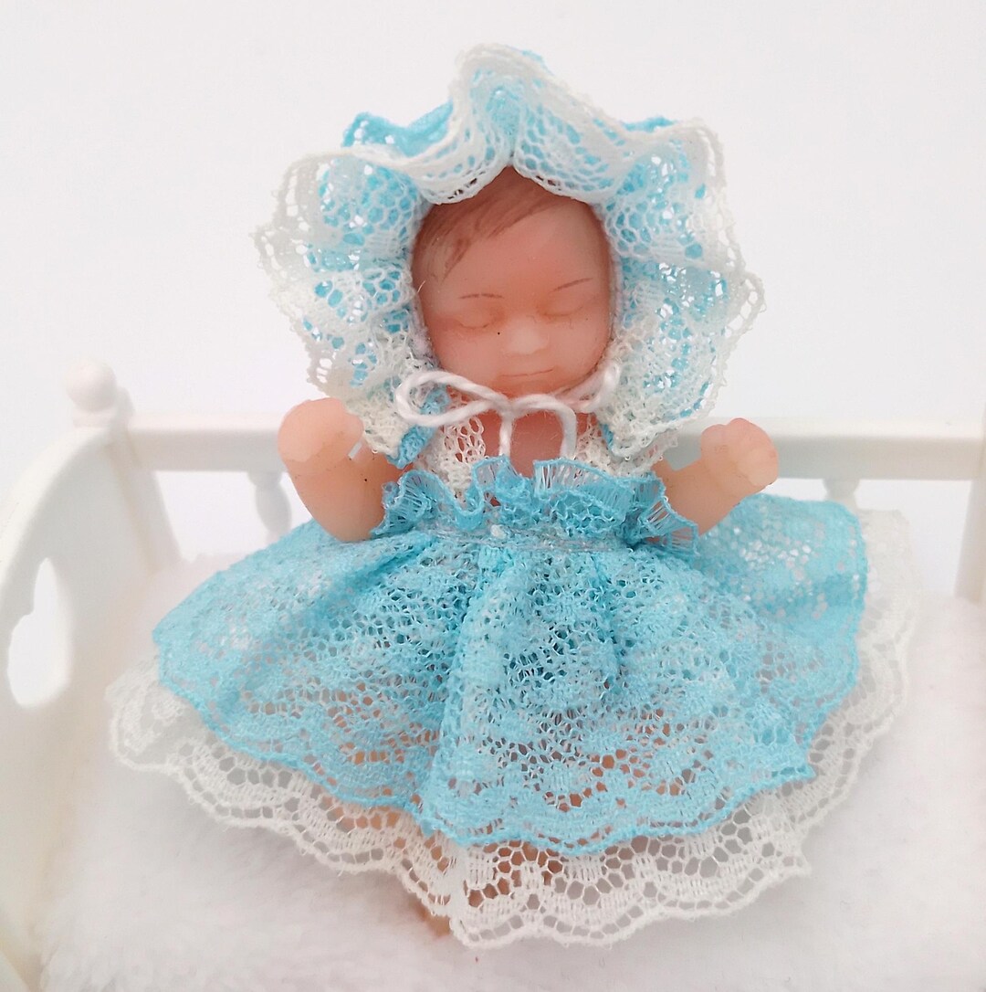 Victorian Style Miniature Outfit for Tiny Dollhouse 2.5 Inch 1:6 Scale ...