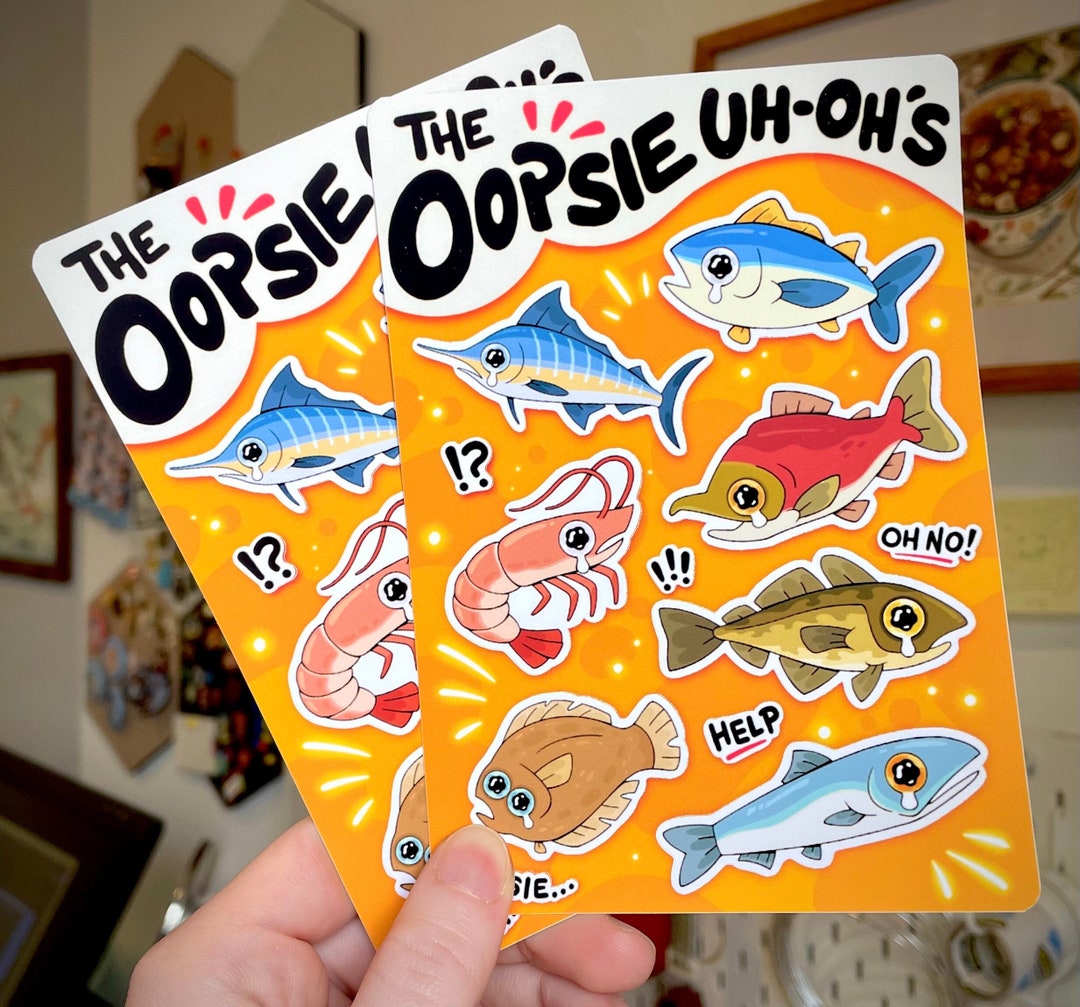 OOPSIE UH-OH Sticker Sheet - Etsy