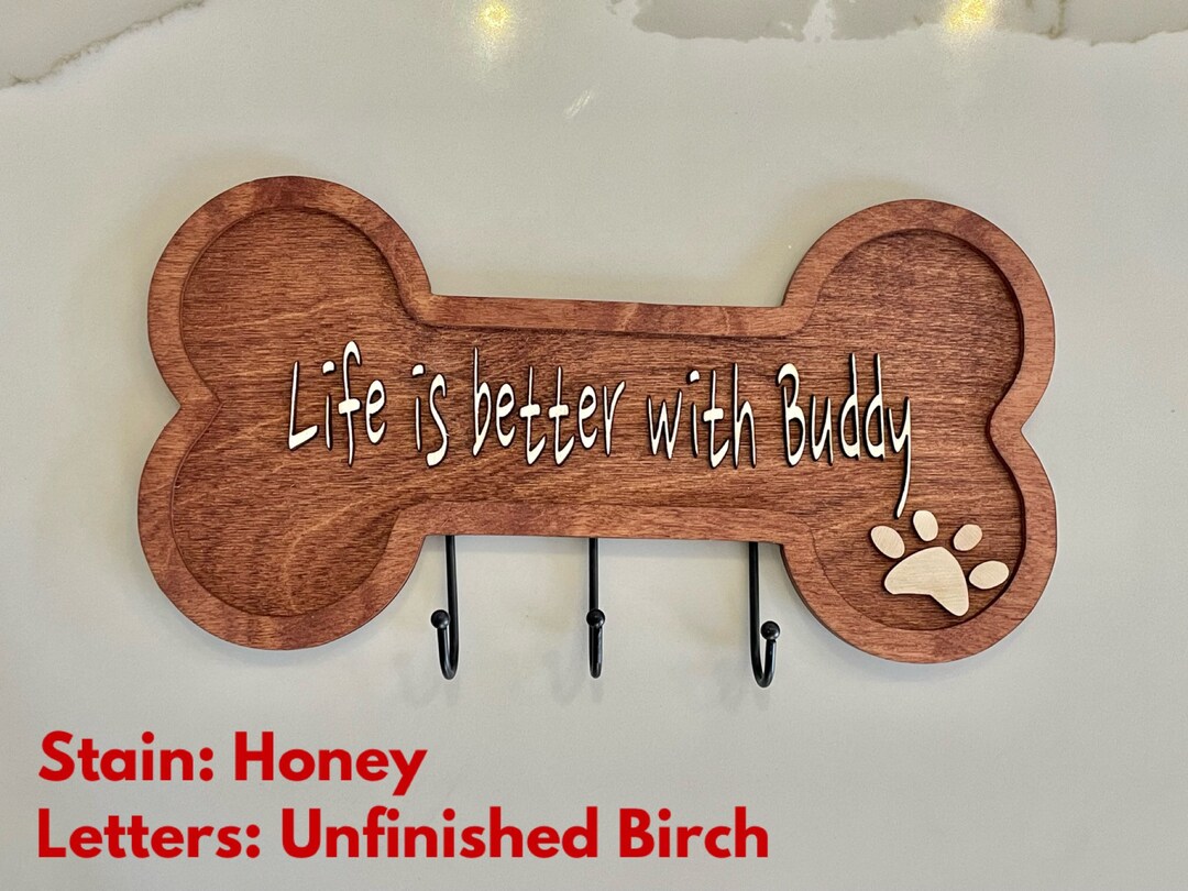 Custom Dog Bone Leash Holder for Wall Mounting - Etsy