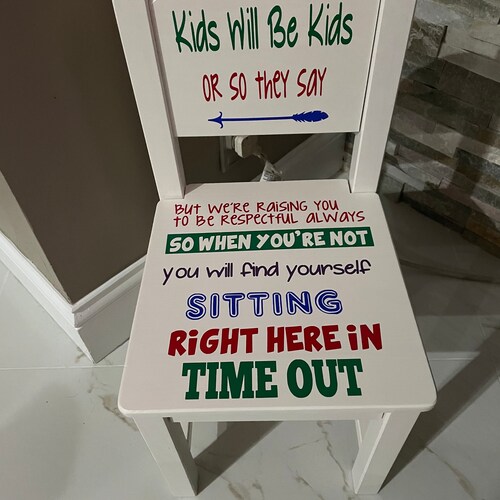 Time Out Chair Vinyl Decal Toddler Naughty Chair Sticker - Etsy