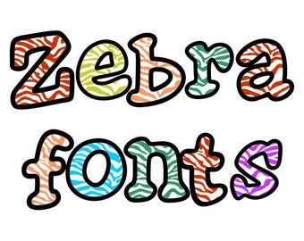 Zebra alphabet | Etsy