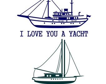 Yacht svg | Etsy