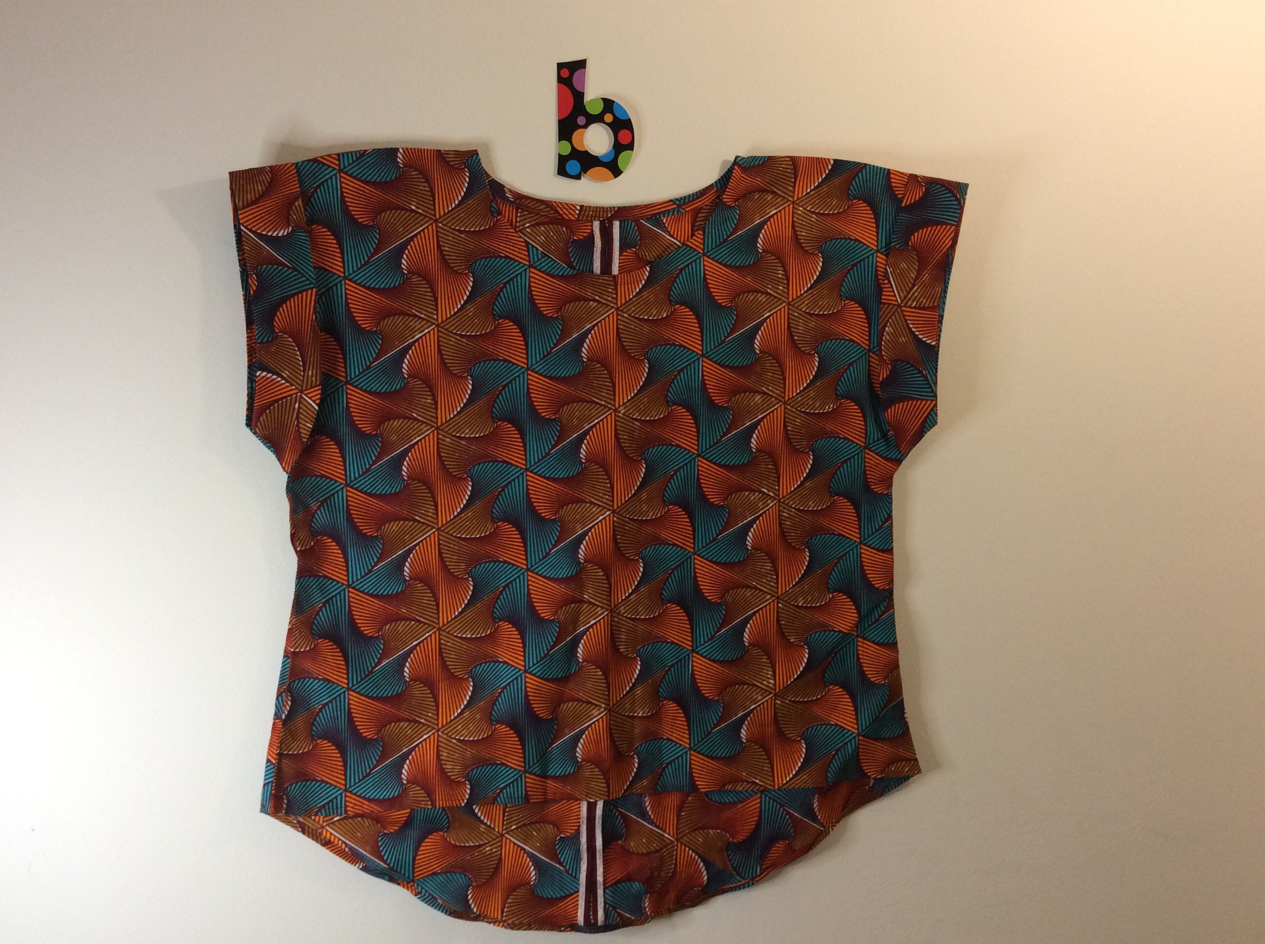 Ankara Long Back Top - Etsy