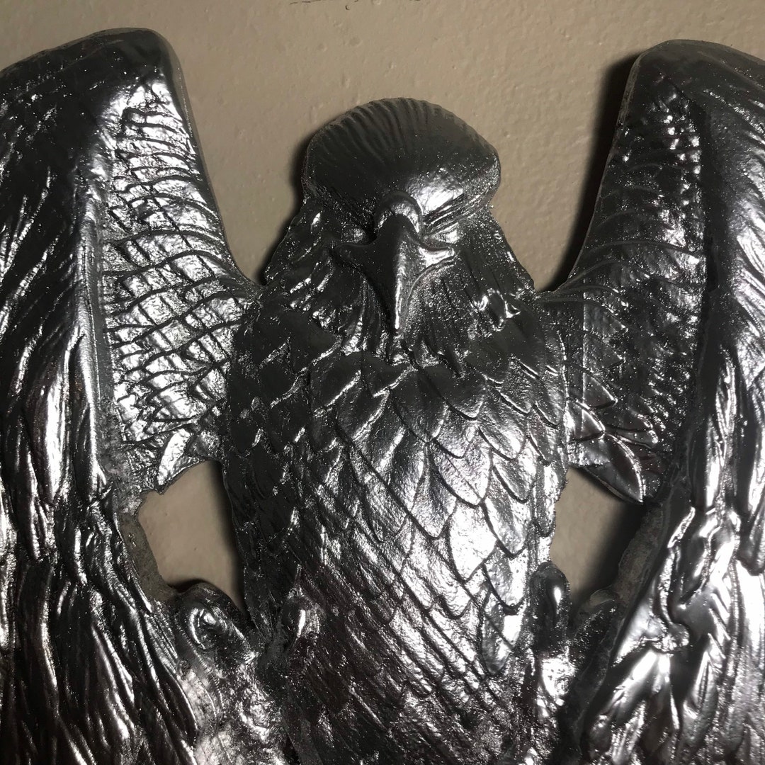 Gun Metal American Bald Eagle Wood Sculpture. - Etsy