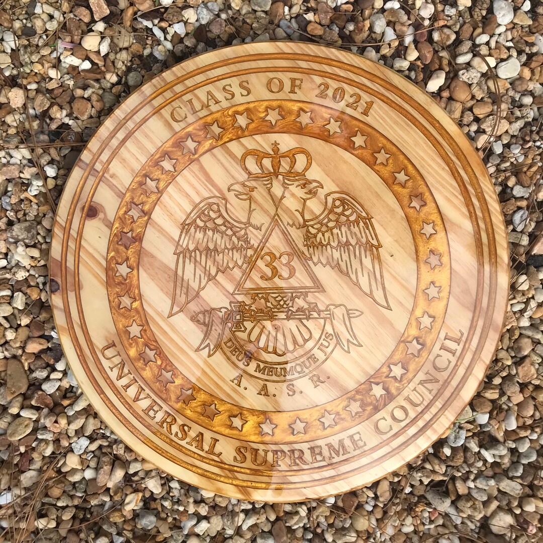 Masonic - Double Headed Eagle - 33 Degree - Wood Sculpture With Fine ...