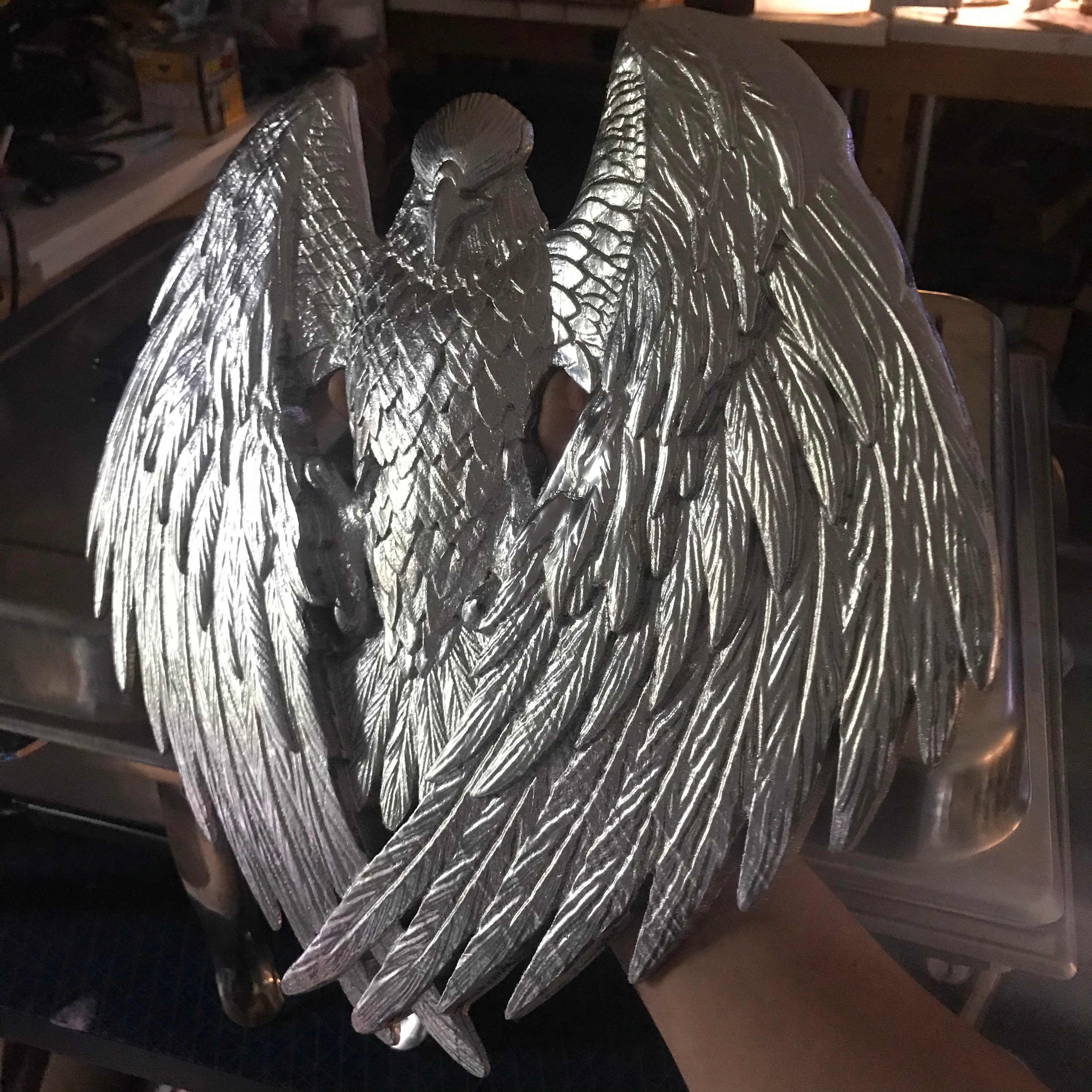 Gun Metal American Bald Eagle Wood Sculpture. | Etsy