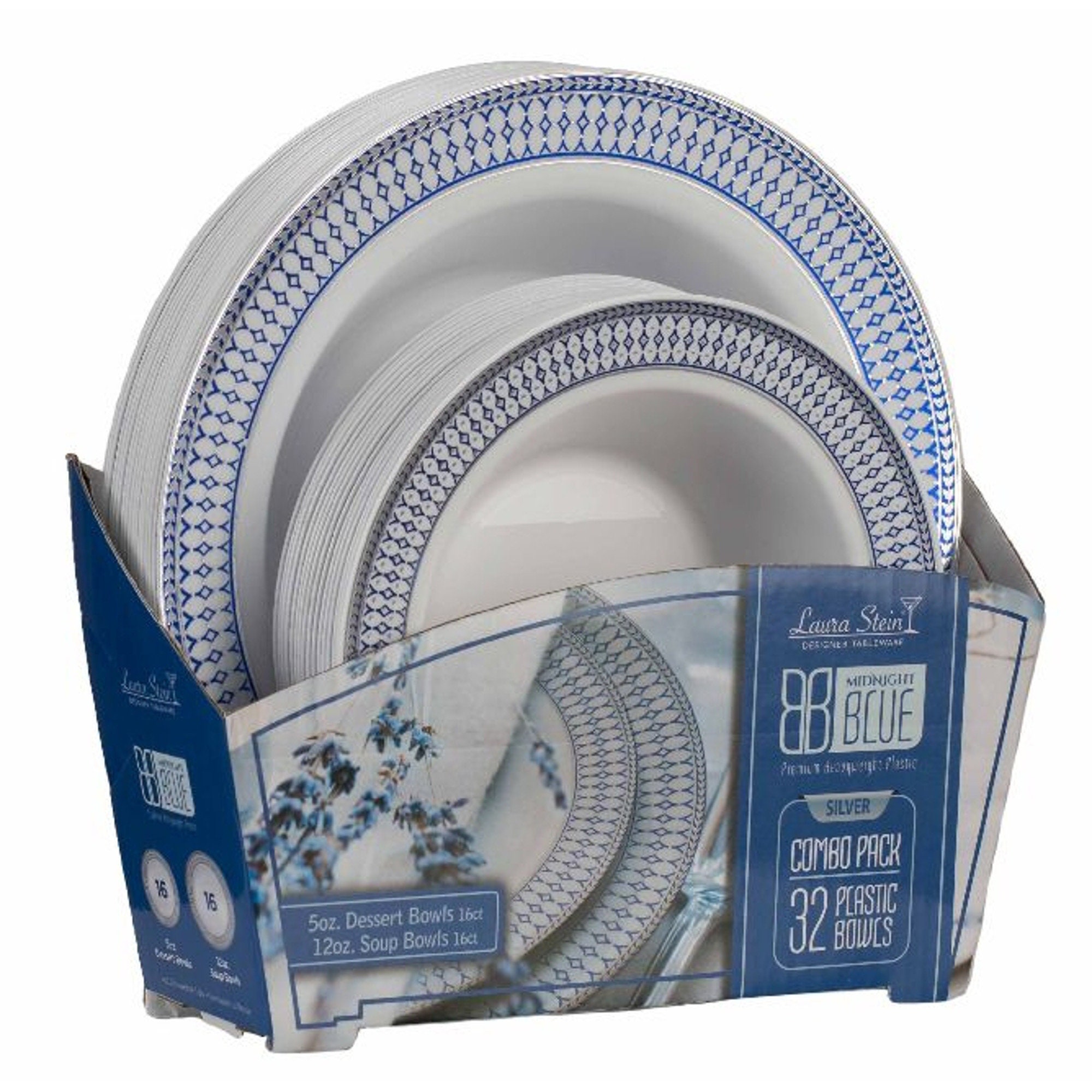 Midnight Blue Collection Combo Pack White W/blue & Silver - Etsy UK
