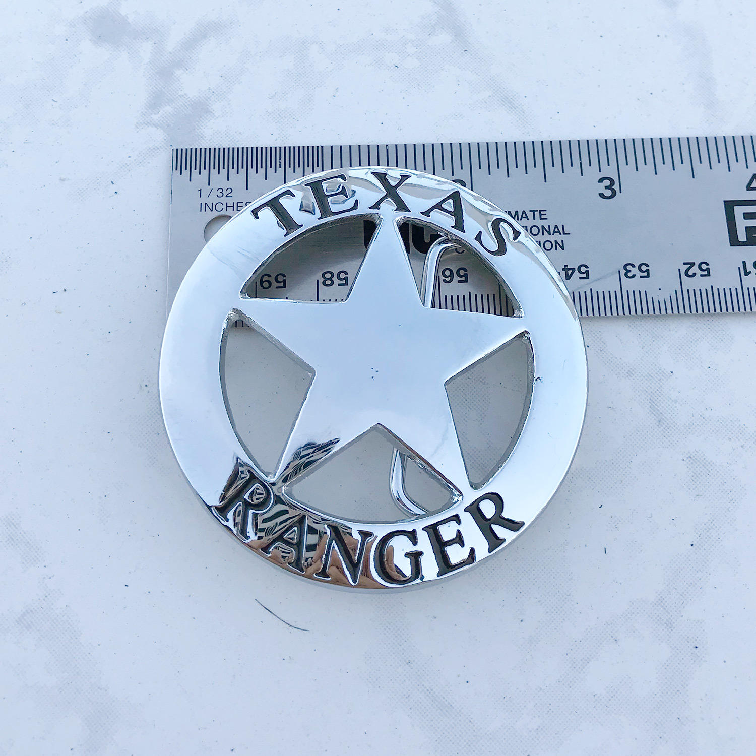 Vintage Men's Belt Buckle Texas Ranger Solid Brass Chrome - Etsy