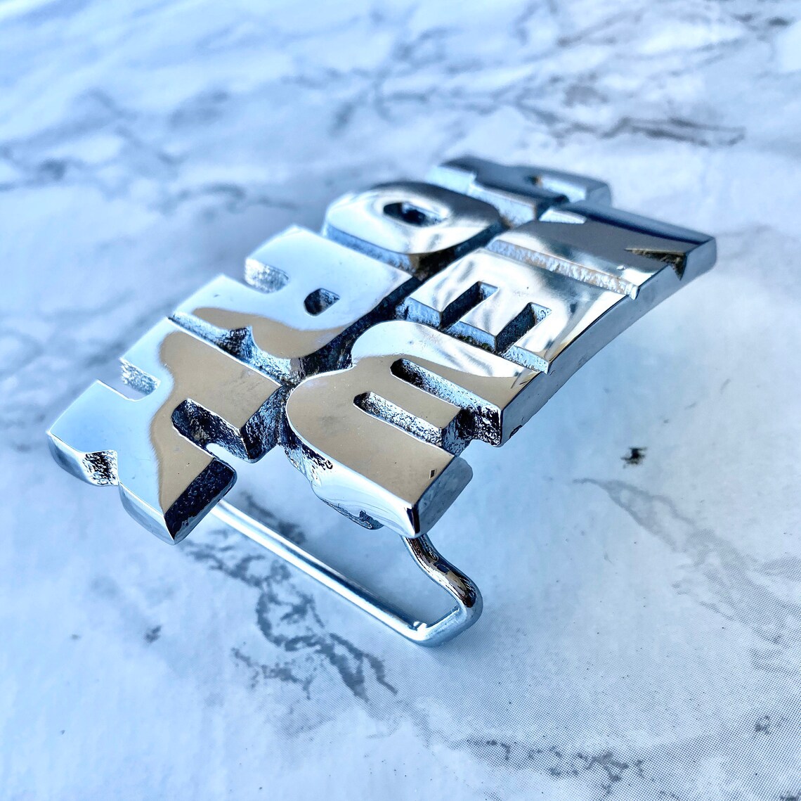 Vintage Belt Buckle NEW YORK Chrome Plated Solid Brass 1970s | Etsy