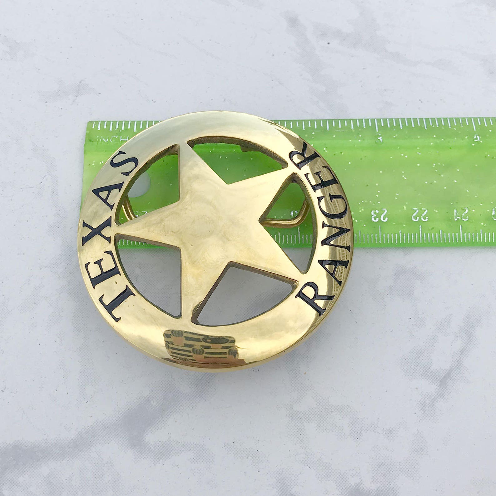 Vintage Men's Belt Buckle Texas Ranger Solid Brass - Etsy
