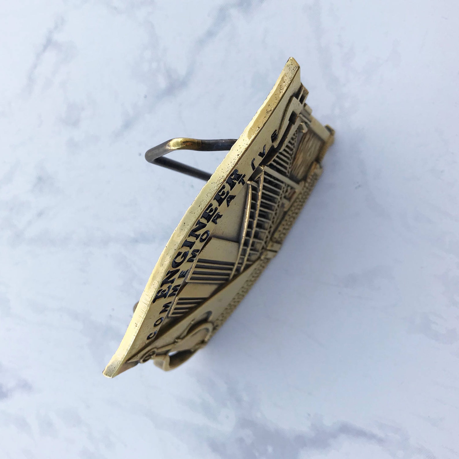 Vintage Men's Belt Buckle Engineer Commemorative Solid | Etsy