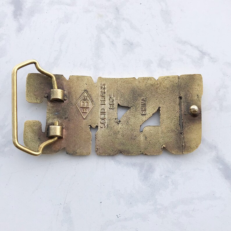 Vintage Belt Buckle USMC Solid Brass Baron Buckles - Etsy