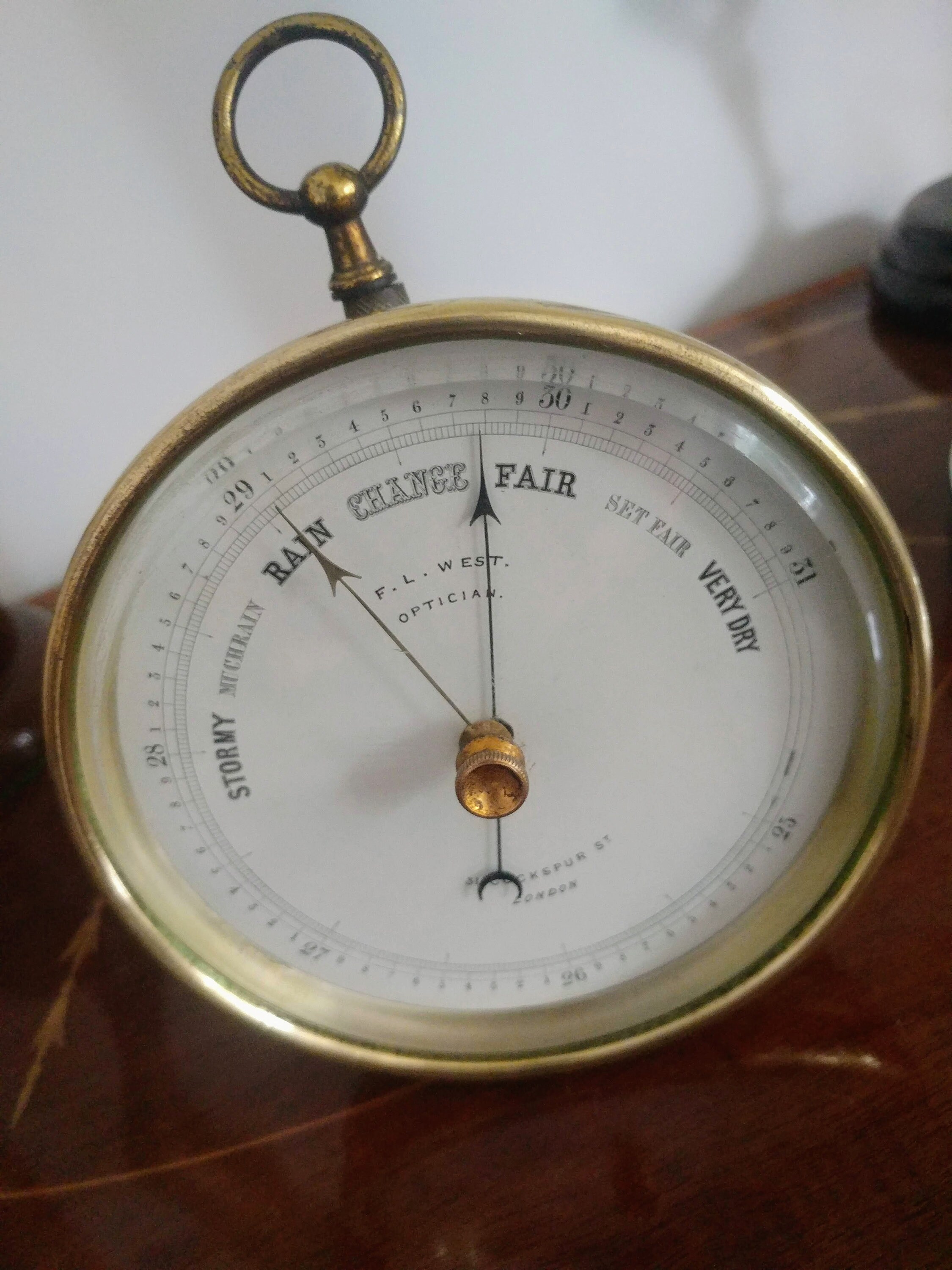 1800's VICTORIAN BRASS BAROMETER F.L. West London - Etsy