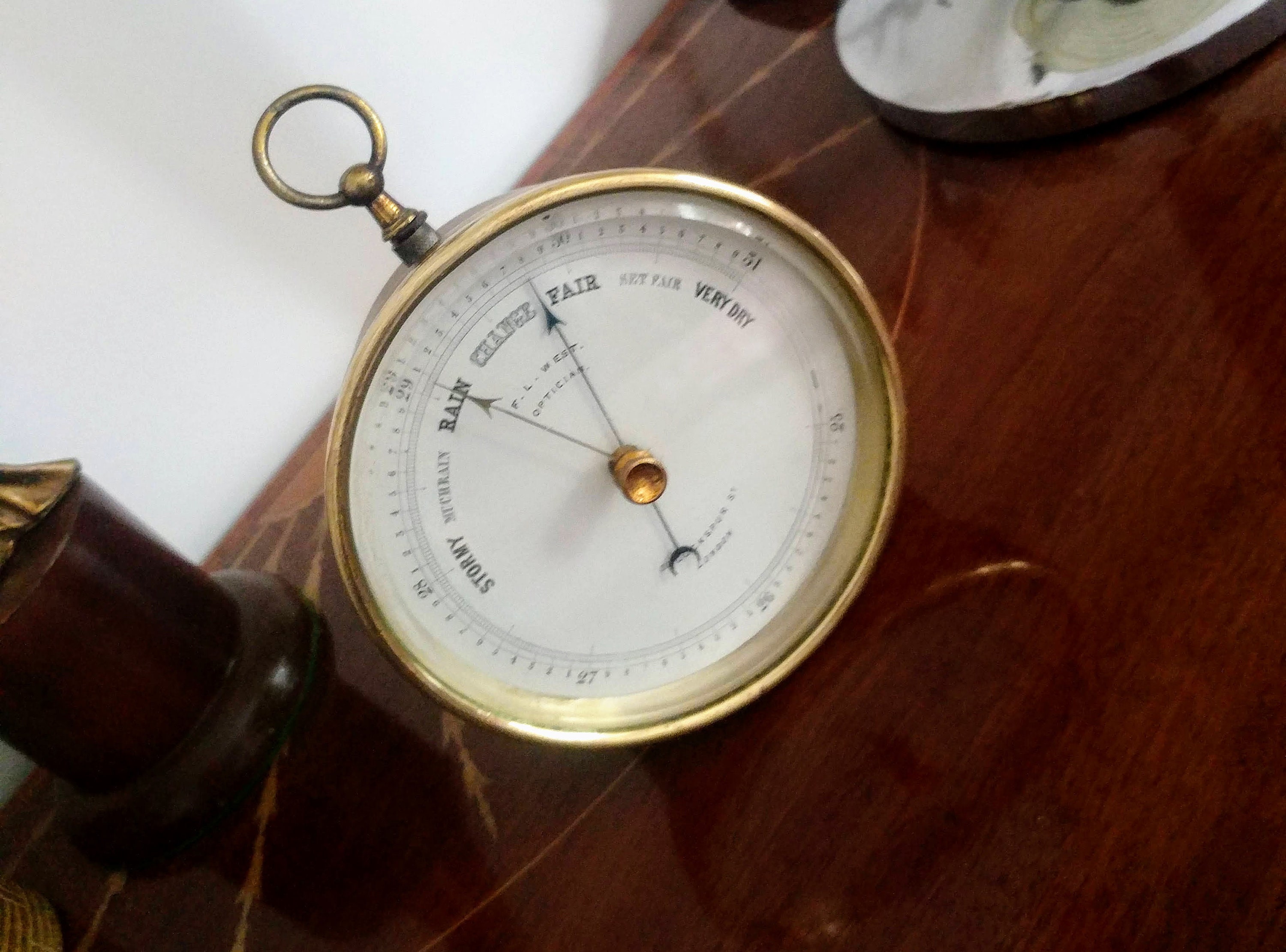 1800's VICTORIAN BRASS BAROMETER F.L. West London - Etsy
