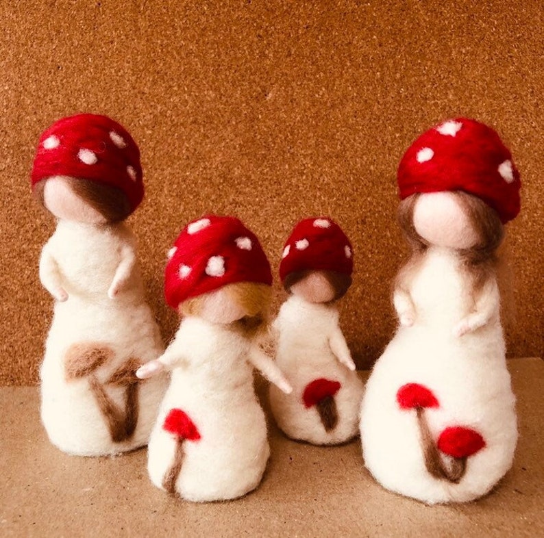 Four Needle Felt Children of the Forest. Mushroom Children - Etsy