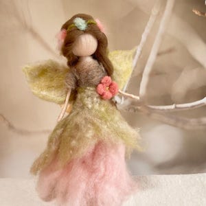 Needle Felted Flower Fairy Queen, Princess Fairy, Spring Fairy, Spring ...