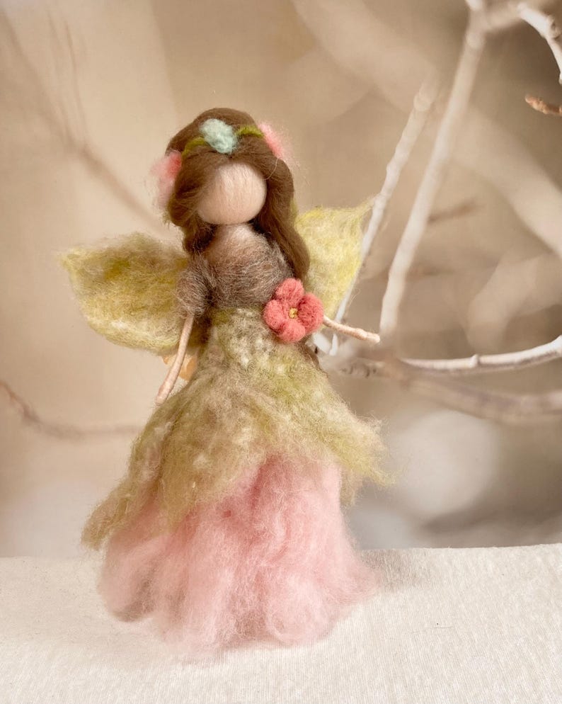 Needle Felted Flower Fairy Queen, Princess Fairy, Spring Fairy, Spring ...