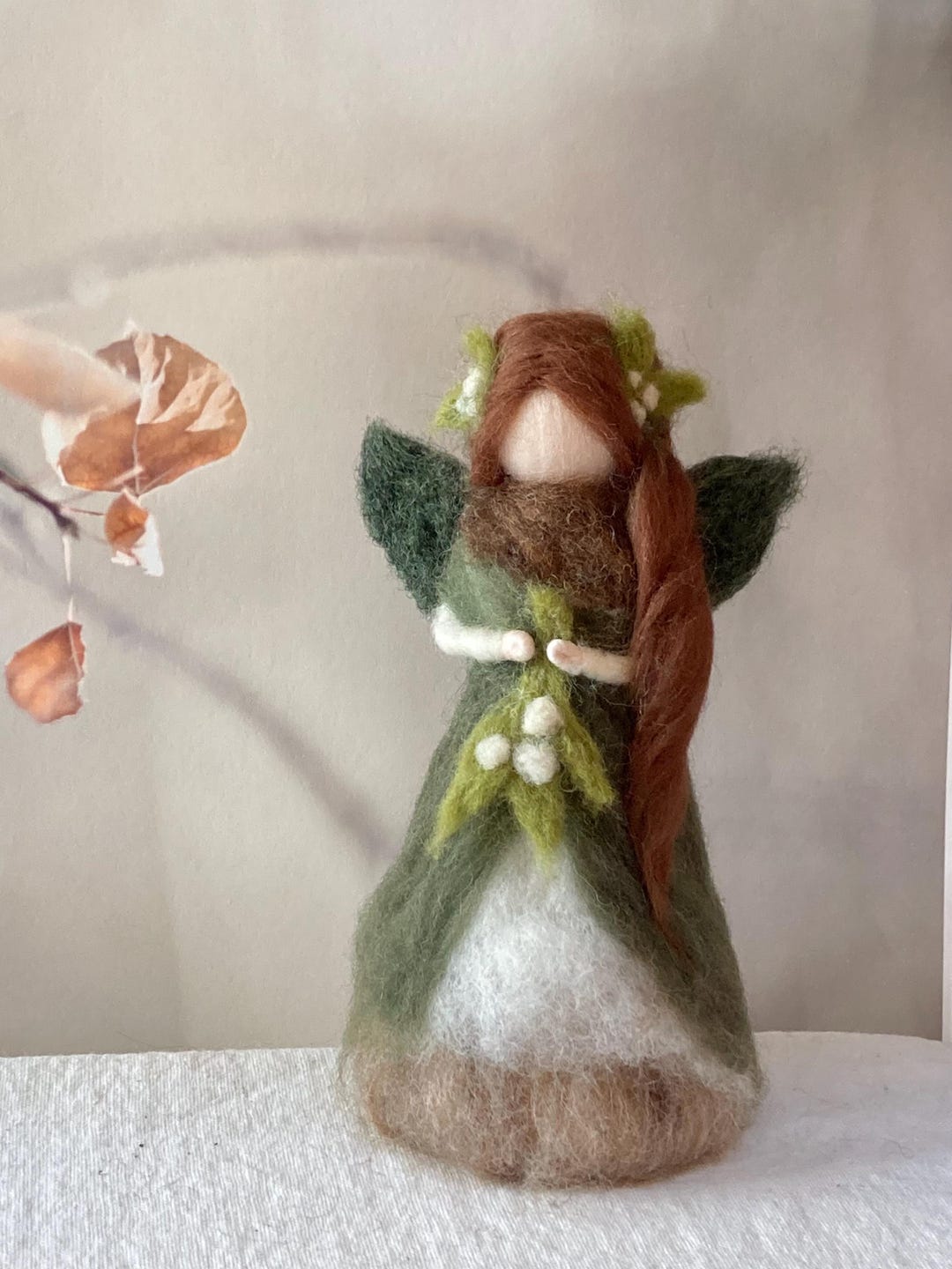 Mistletoe Yule Fairy Tree Topper, Christmas Tree Topper, Christmas ...