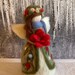 Needle Felt Poinsettia Angel Tree Topper, Waldorf Inspired, Christmas ...
