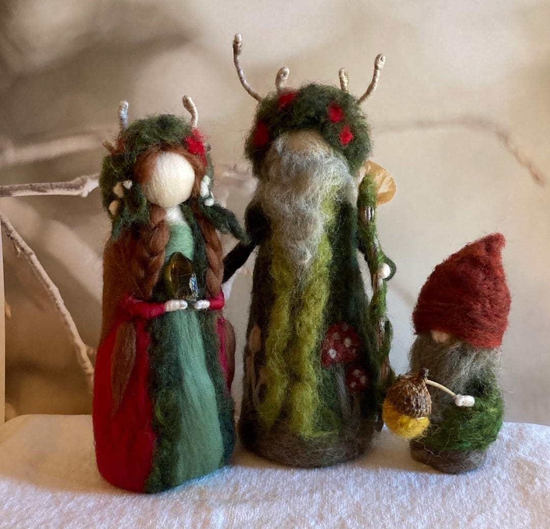 Needle Felt Winter Solstice, Yule Christmas Nature Table Waldorf ...