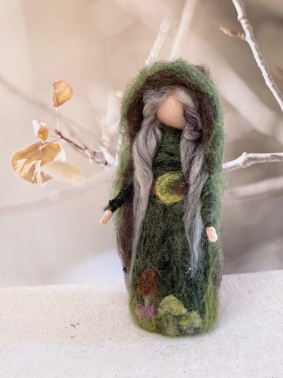 The Three Emerald Wise Healer Witches of the Forest,needle Felted ...