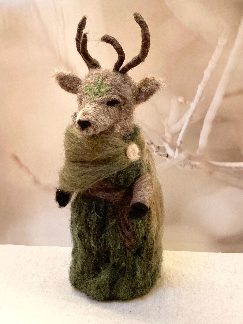 Greek Goddess Artemis Wool Figurine With the Guardian of the Forest ...